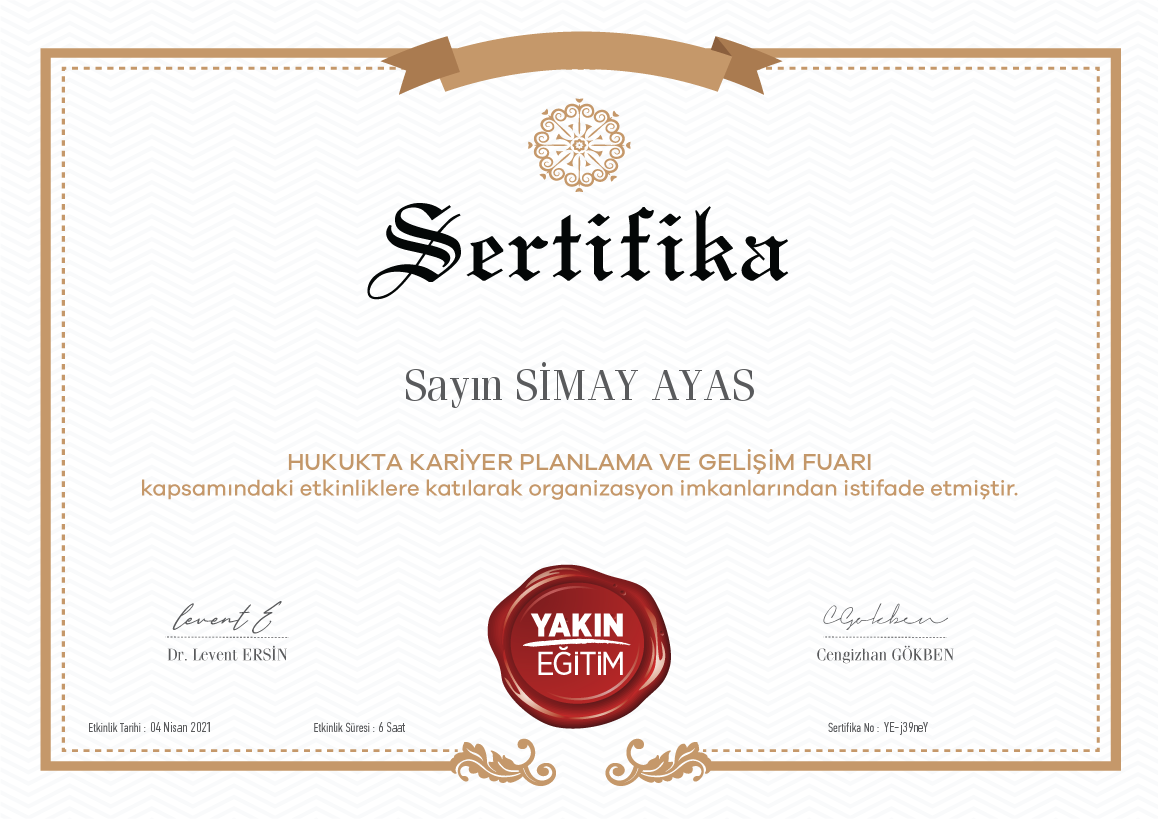 Simay Ayas - İstanbul Barosu|Avukat | LinkedIn